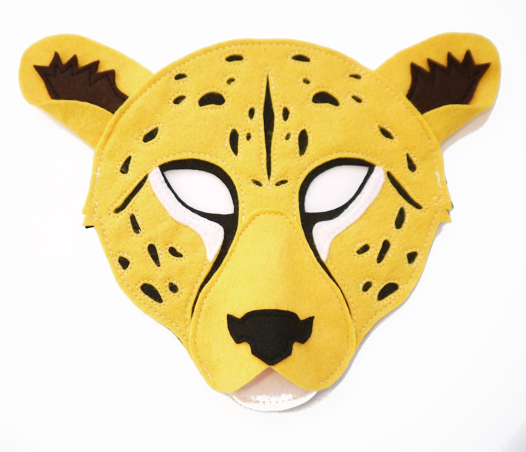 Cheetah Mask Costume Book Day Child and Adult Size Large Cat Animal ...