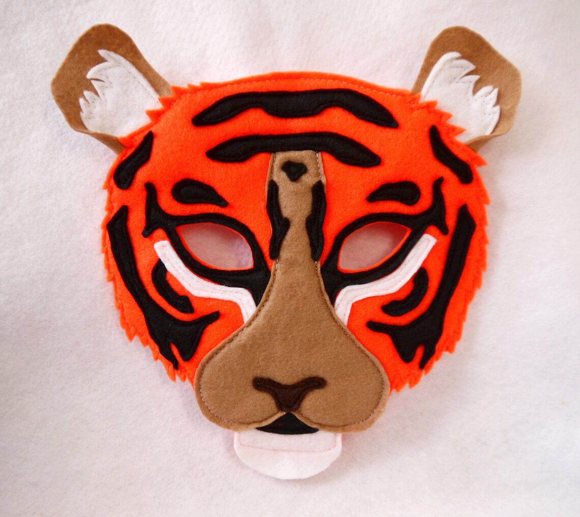 Tiger costume mask child and adult size | Etsy