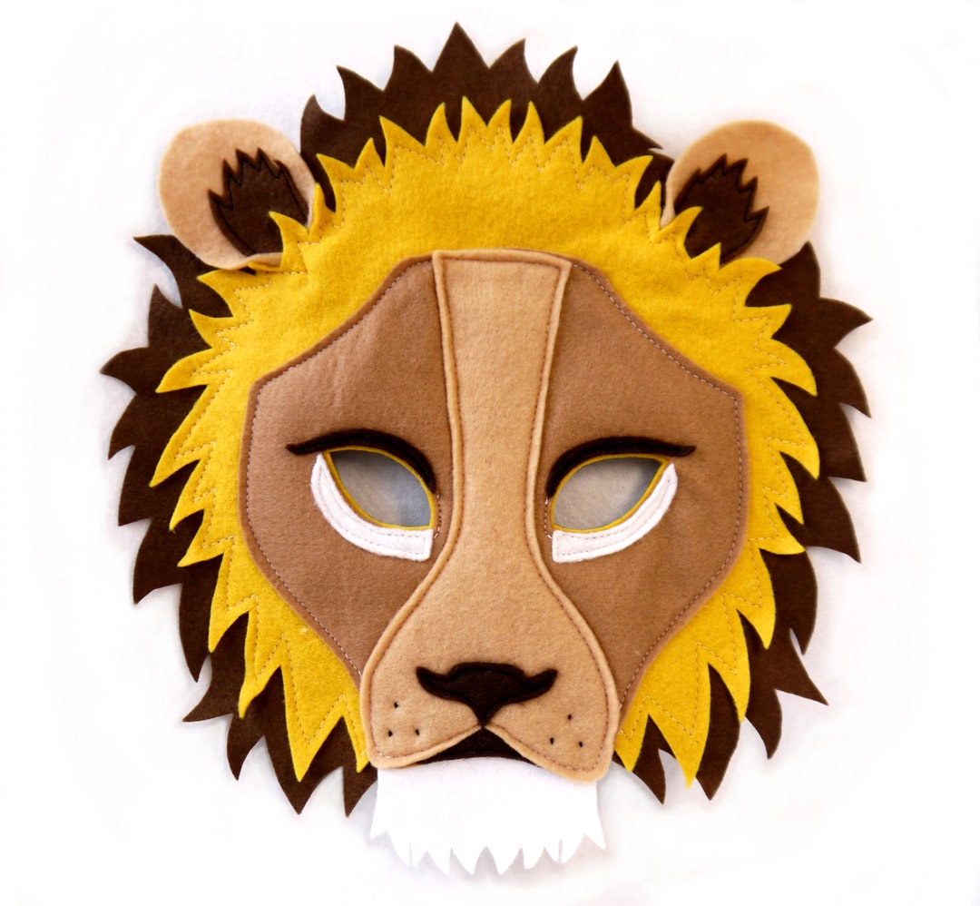 Lion Costume Mask,halloween Costume, Mask, Costume, Kids and Adult Size ...