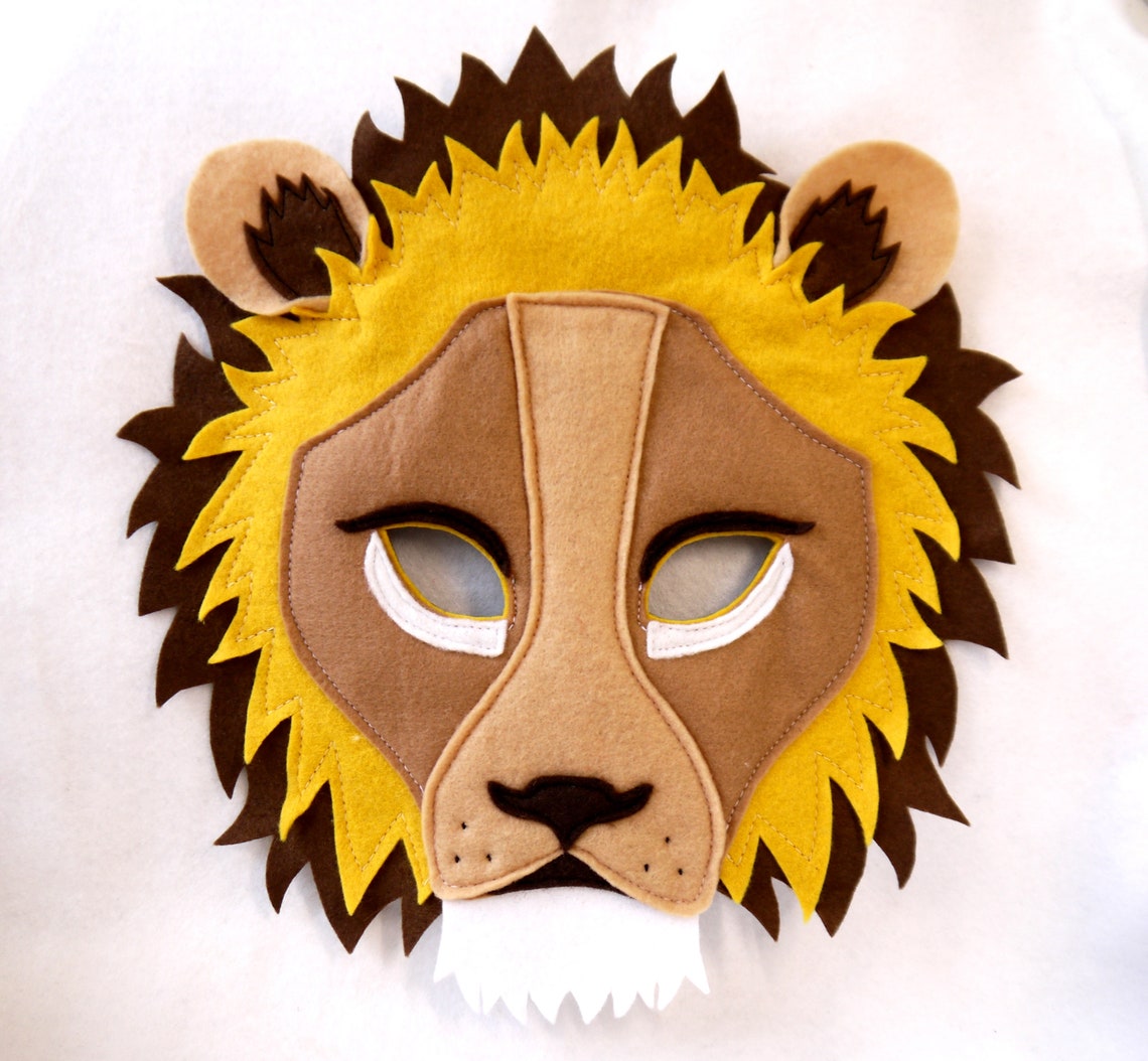 Lion cadeau Masque costume masque enfants et adulte cadeau | Etsy