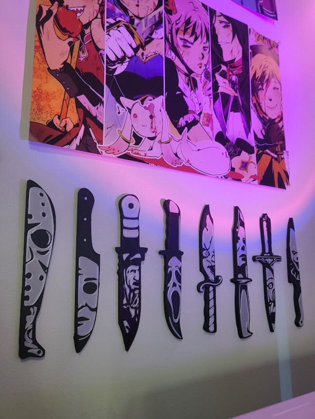 7 Halloween Horror Movie Slasher Knives Pop Art Horror Movie Villain ...