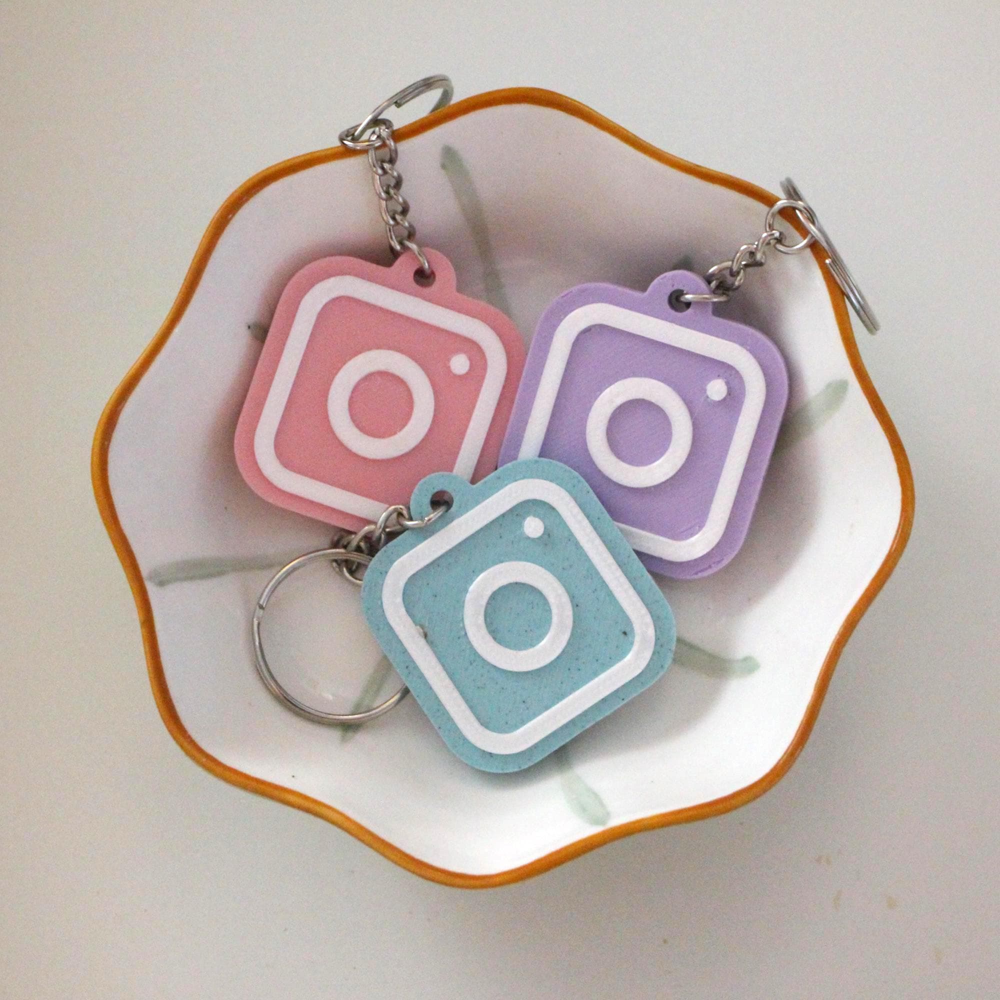 Social Media NCF Keychains, 3D Printed NFC Keychains, Instagram NFC ...