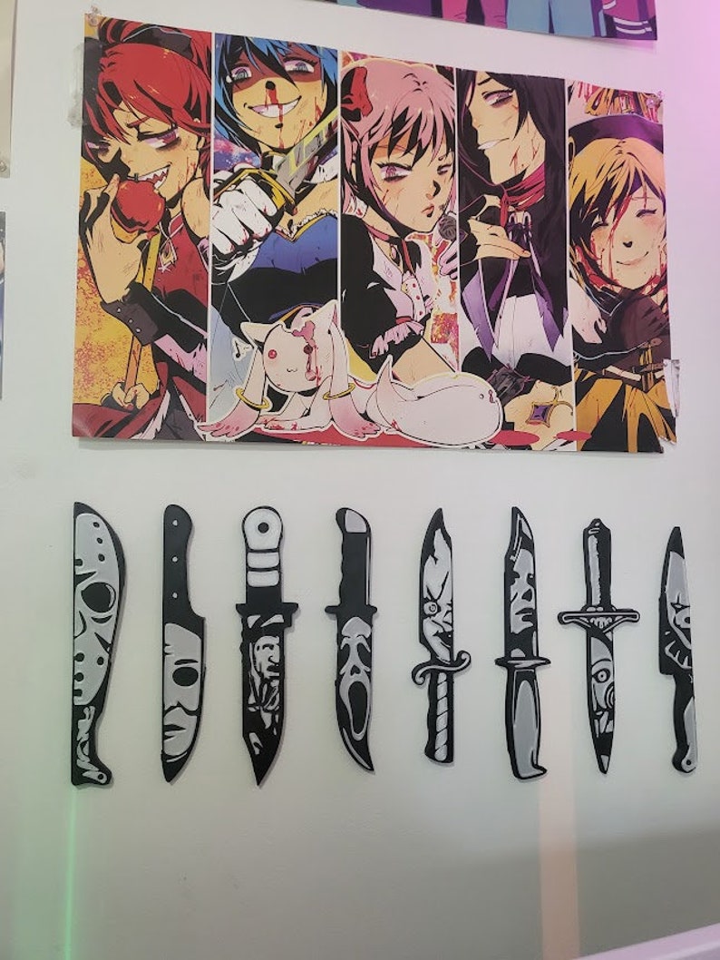 7 Halloween Horror Movie Slasher Knives Pop Art Horror Movie Villain ...