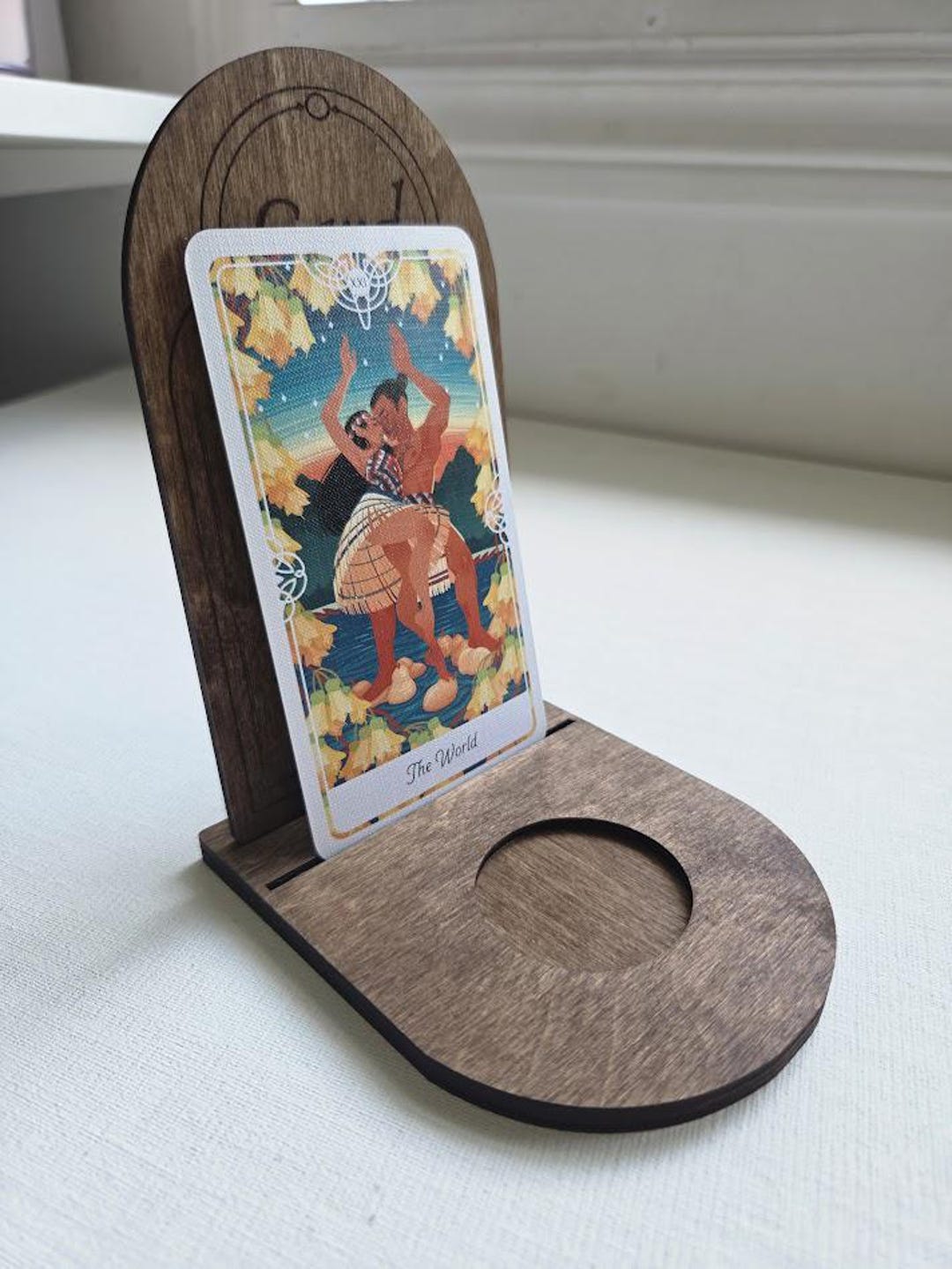 Card of the Day Tarot Stand, Tarot Card Stand, Tarot and Crystal Wooden ...