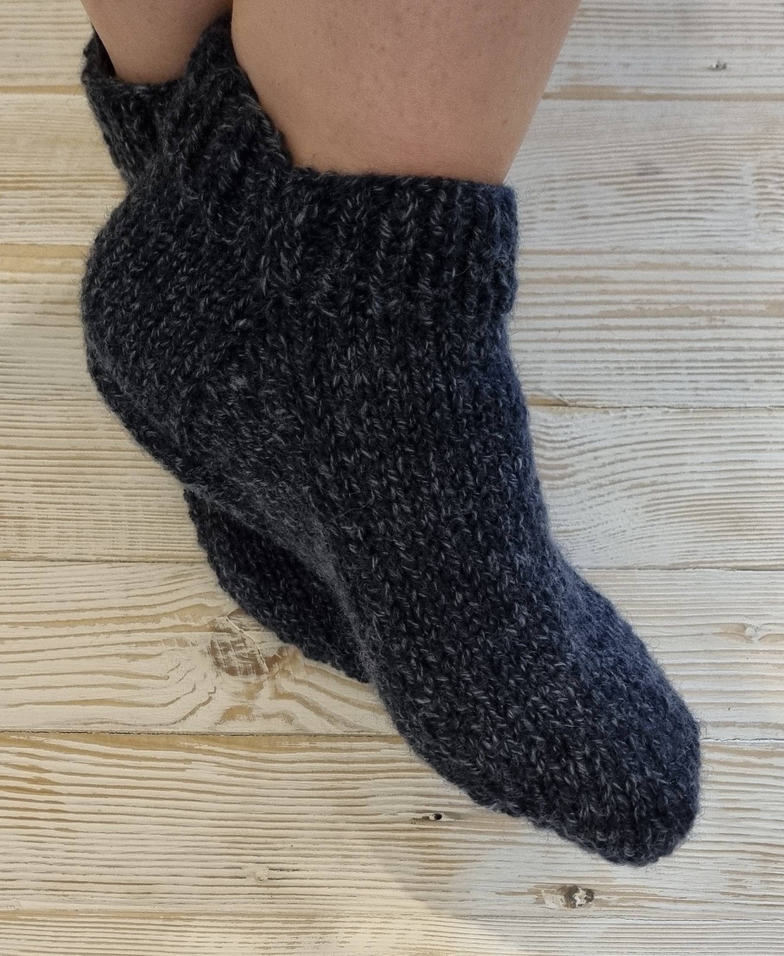 Hand Knit Alpaca Wool House Slippers: Warm Cozy Socks - Etsy