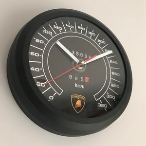 Lamborghini Countach Speedometer Wall Clock Tachometer Garage ...