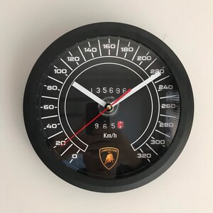 Lamborghini Countach Speedometer Wall Clock Tachometer Garage ...