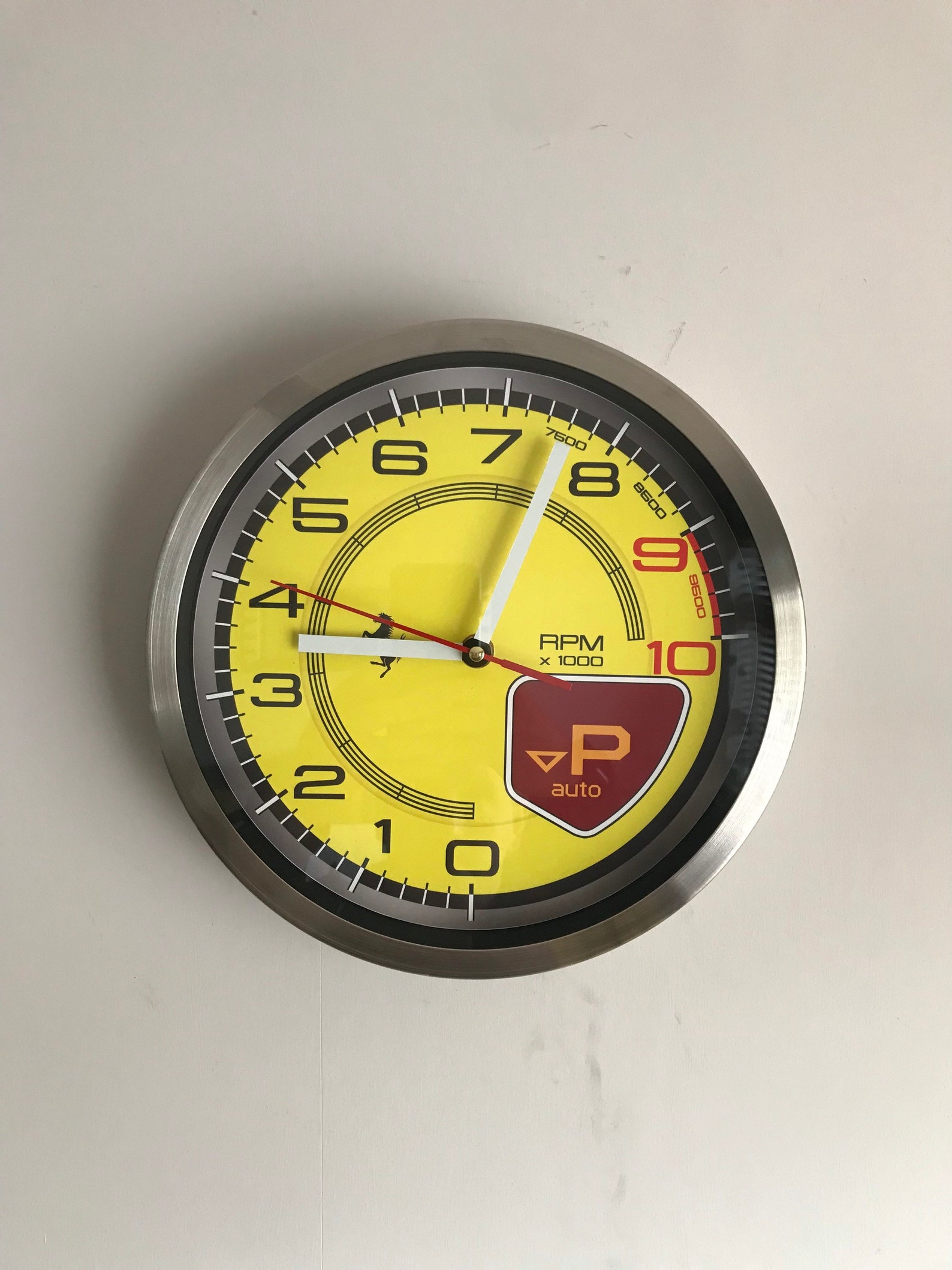F458 Speedometer Wall Clock Stainless Steel Tachometer - Etsy UK