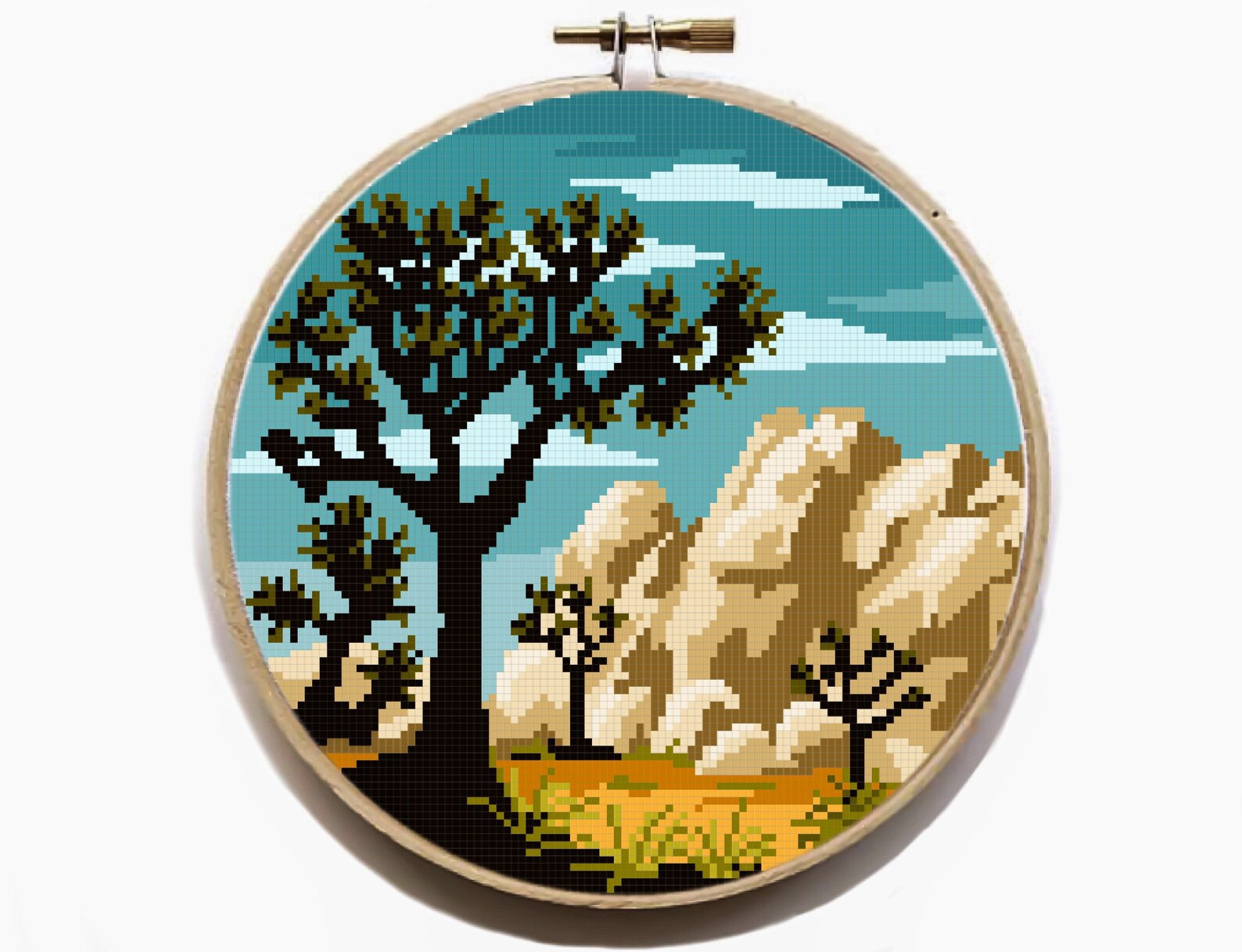 Joshua Tree National Park Modern Cross Stitch Pattern Nature | Etsy