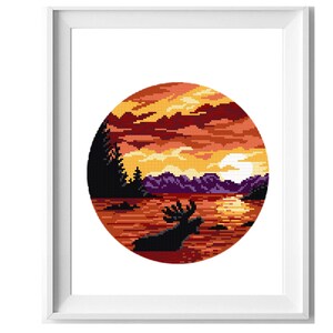 Alaska Denali National Park Modern Cross Stitch Pattern, Nature Counted ...