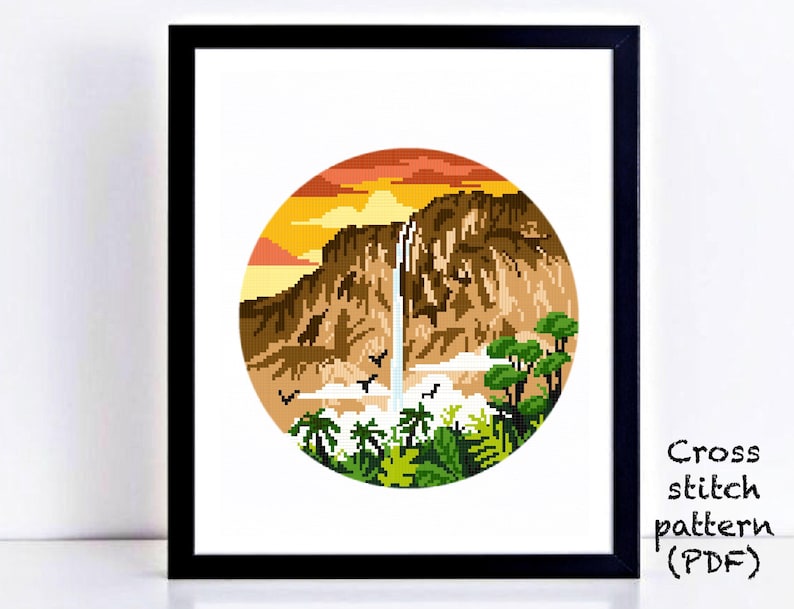 Venezuela Modern Cross Stitch Pattern Latin America Cross - Etsy