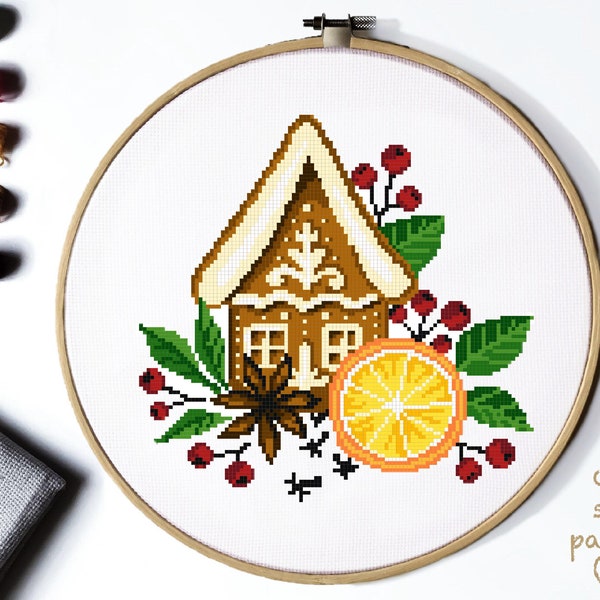 Gingerbread Cross Stitch Pattern - Etsy