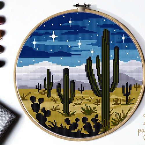 Arizona State Modern Cross Stitch Pattern Nature Counted - Etsy
