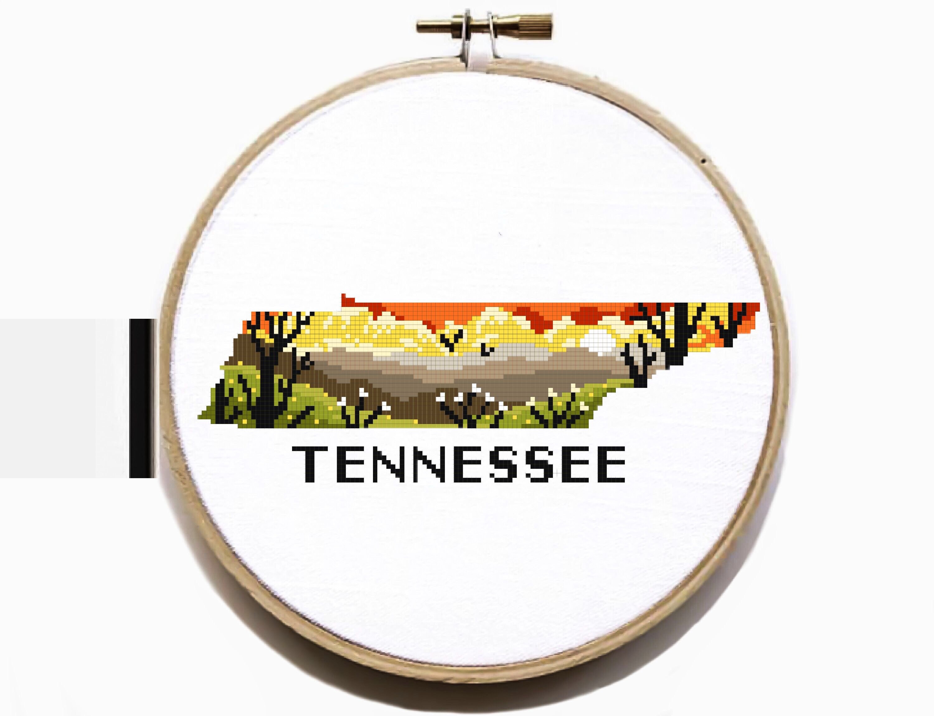 Tennessee States Modern Cross Stitch Pattern Nature Easy | Etsy