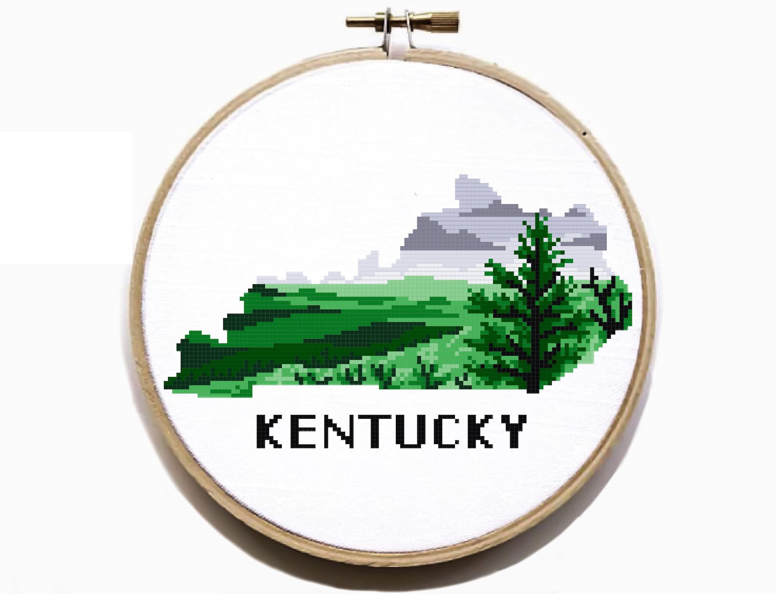 Kentucky State Modern Cross Stitch Pattern Nature Counted - Etsy
