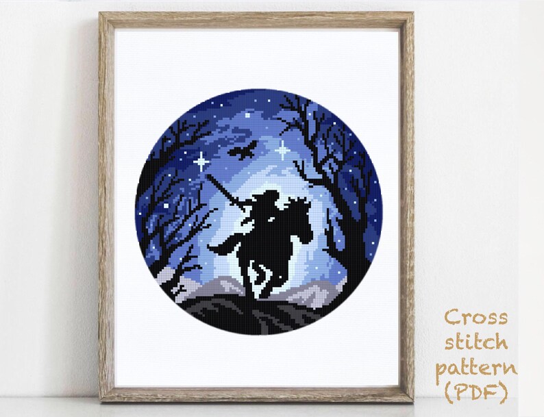 Horse Silhouette Cross Stitch Pattern Easy Counted Cross - Etsy