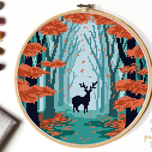 Nature Cross Stitch PDF Pattern Landscape Modern Cross Stitch - Etsy
