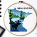 Minnesota State Modern Cross Stitch Pattern, Nature Counted Cross ...