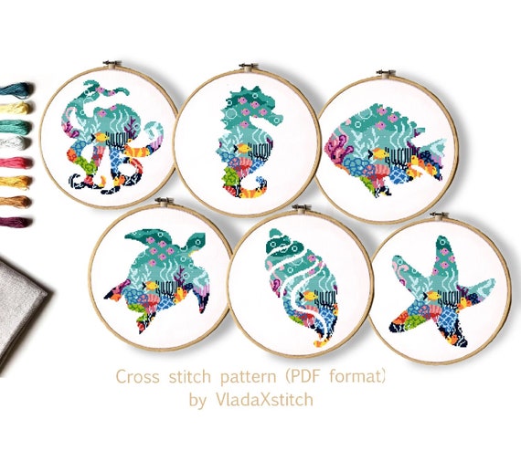 Sea Life Cross Stitch Charts