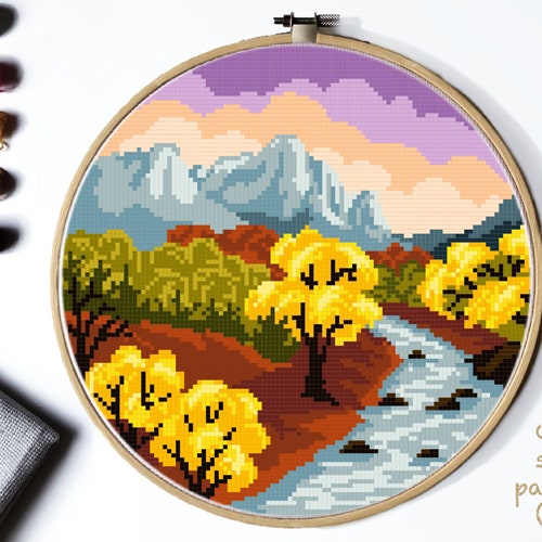 Virginia State Modern Cross Stitch Pattern Nature Counted | Etsy