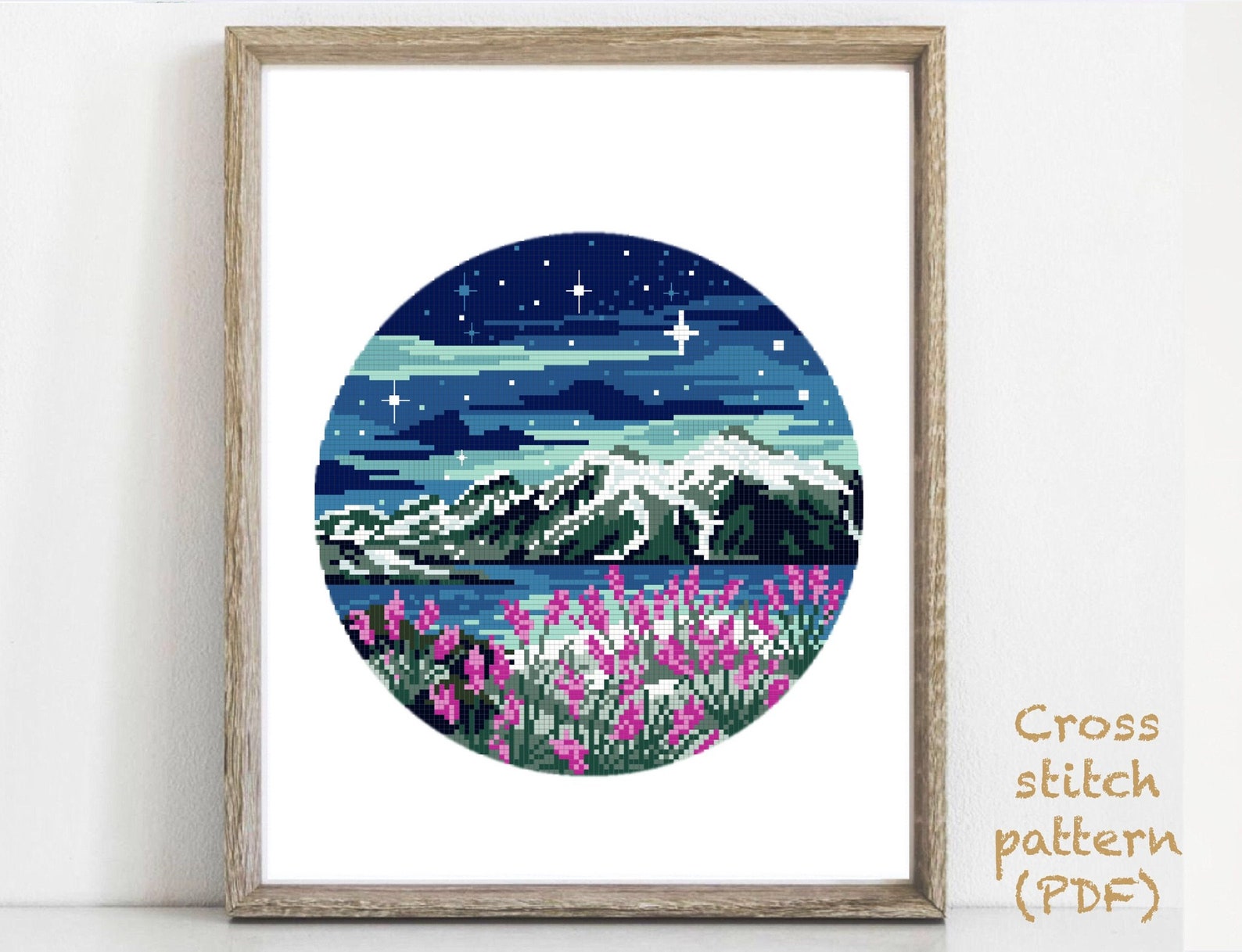 Landscape Modern Cross Stitch Pattern Nature Easy Cross | Etsy