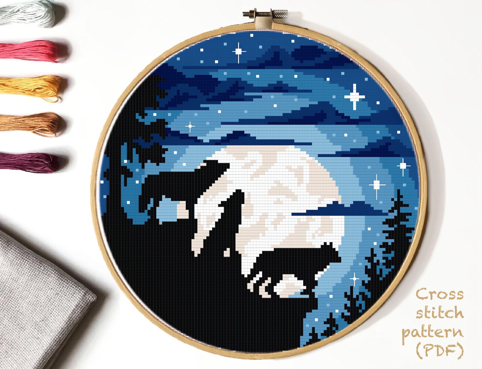 Wolves Cross Stitch Pattern easy counted cross stitch chart | Etsy