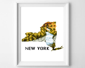 State Cross Stitch | Etsy