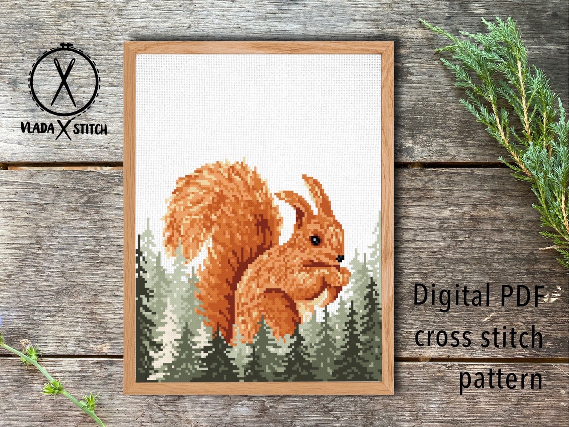 Set of 6 Animals Modern Cross Stitch Pattern, Bear, Deer, Fox, Rabbit ...