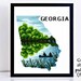 Georgia US States Modern Cross Stitch Pattern, Nature Easy Counted ...