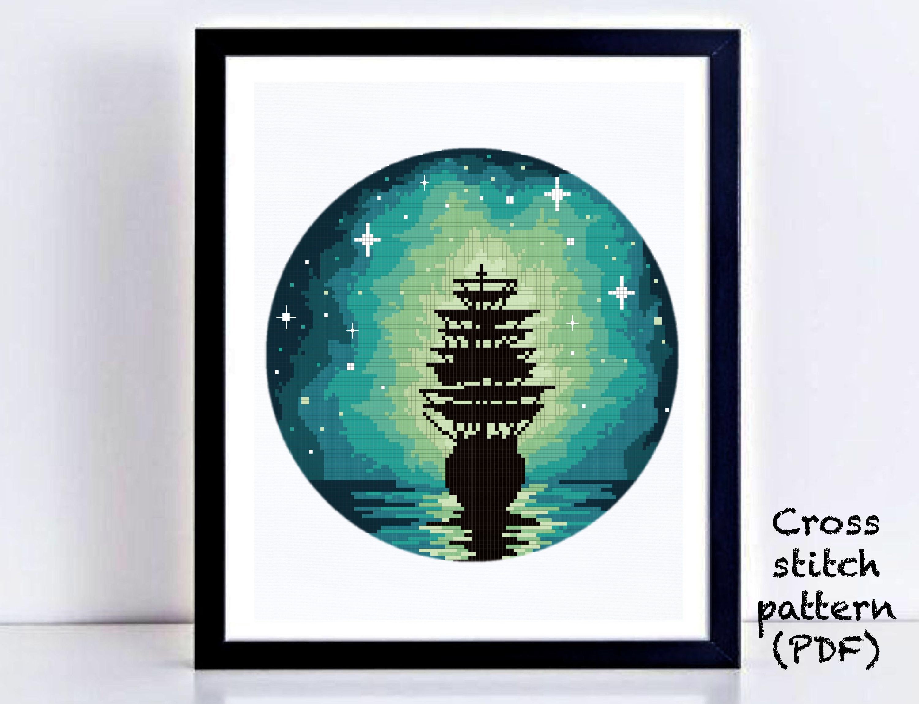 Landscape Cross Stitch Pattern Easy Counted Cross Stitch - Etsy