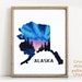Alaska State US Modern Cross Stitch Pattern Northern Lights | Etsy