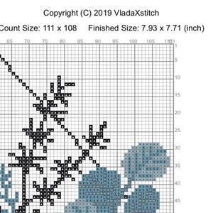 Floral Modern Cross Stitch Pattern, Flower Counted Cross Stitch Chart ...