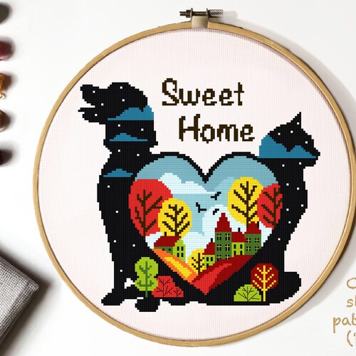 Landscape Modern Cross Stitch Pattern Nature Easy Counted | Etsy