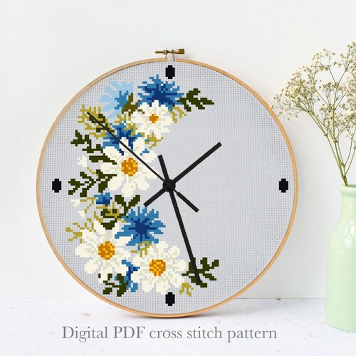 Eeveelution Cross Stitch Clock Pattern - Etsy