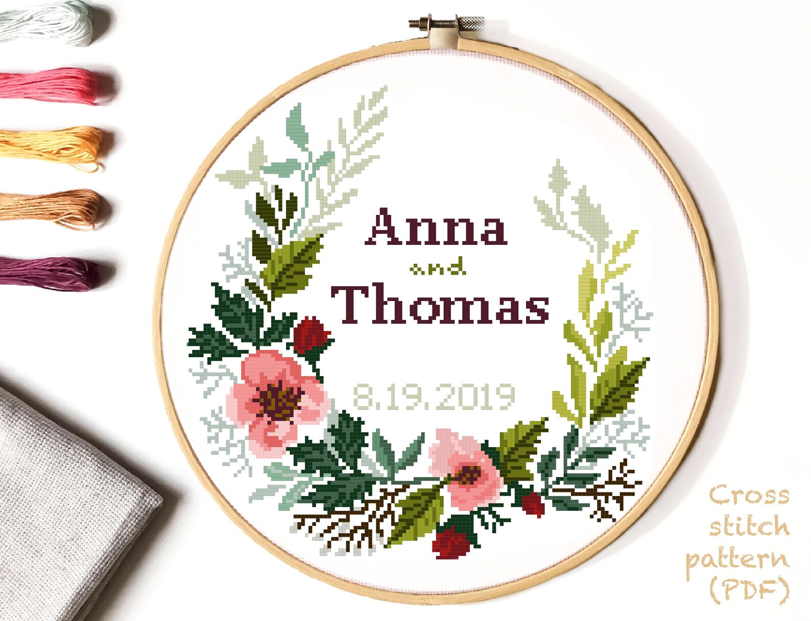 Wedding Modern Cross Stitch Pattern Personalized Counted | Etsy