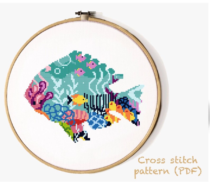 Set of 6 Sea Animals Modern Cross Stitch Pattern Ocean Cross - Etsy