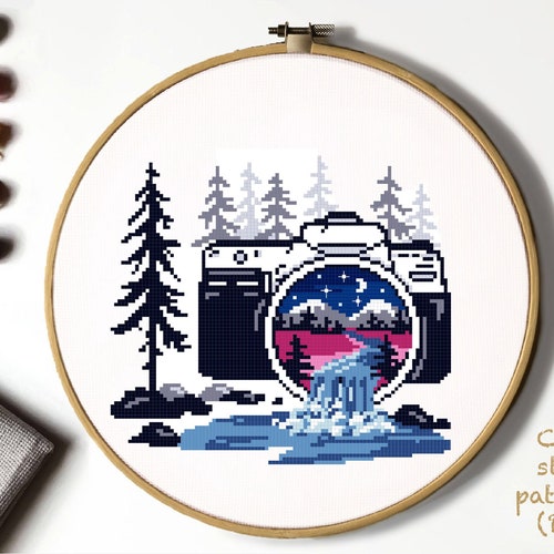 Landscape Modern Cross Stitch Pattern Nature Easy Counted - Etsy