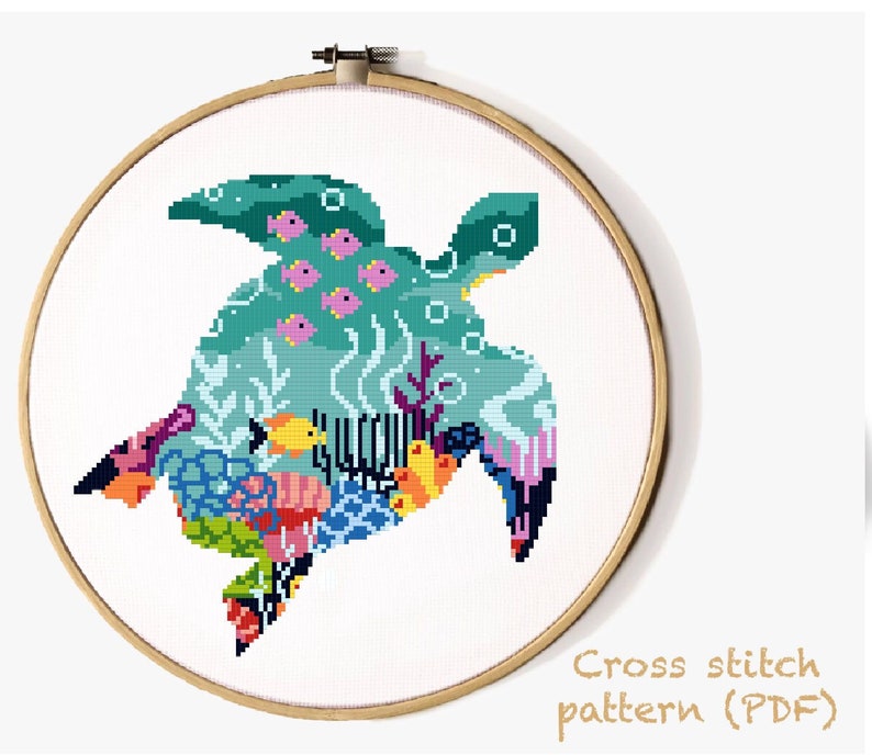 Set of 6 Sea Animals Modern Cross Stitch Pattern Ocean Cross - Etsy