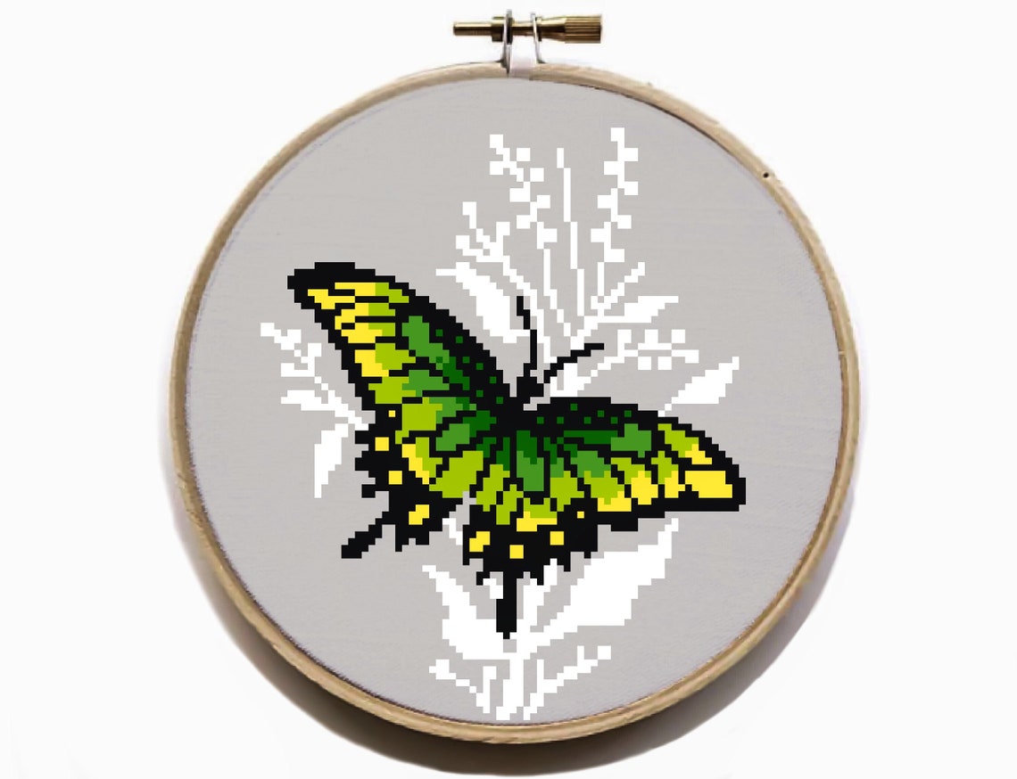 Butterfly Modern Cross Stitch Pattern Easy Counted Cross - Etsy