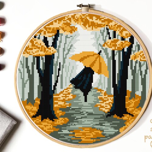 Landscape Modern Cross Stitch Pattern Nature Counted Cross - Etsy