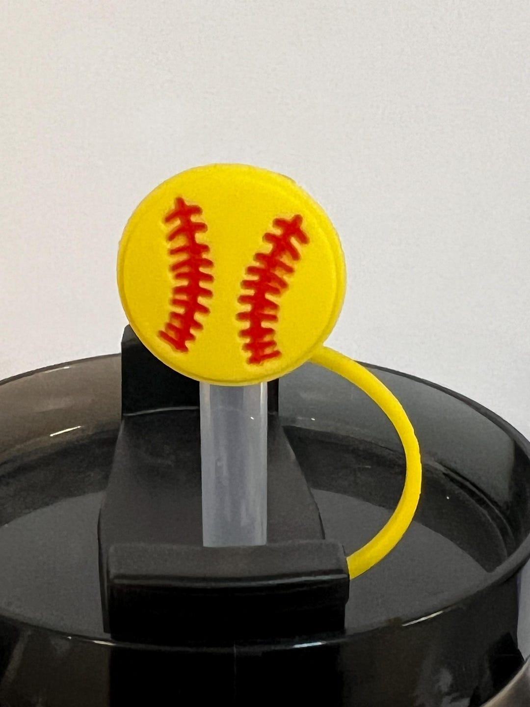 Softball Straw Topper (10mm) - Etsy