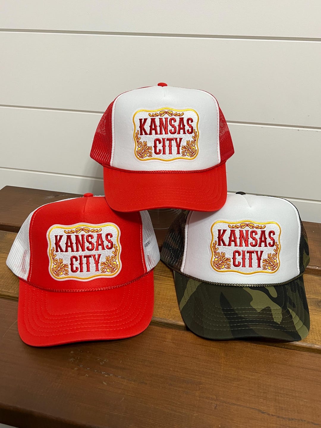 Kansas City Football Patch Hat, Kansas City Hat, Trucker Hat, Kansas ...