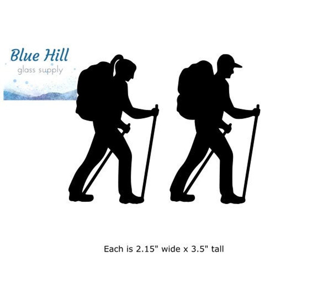 Hiker Precut Glass Shape People Glass Precut Sport for Mosaics Fusible ...