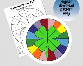 Clover Stained Glass Pattern - Etsy