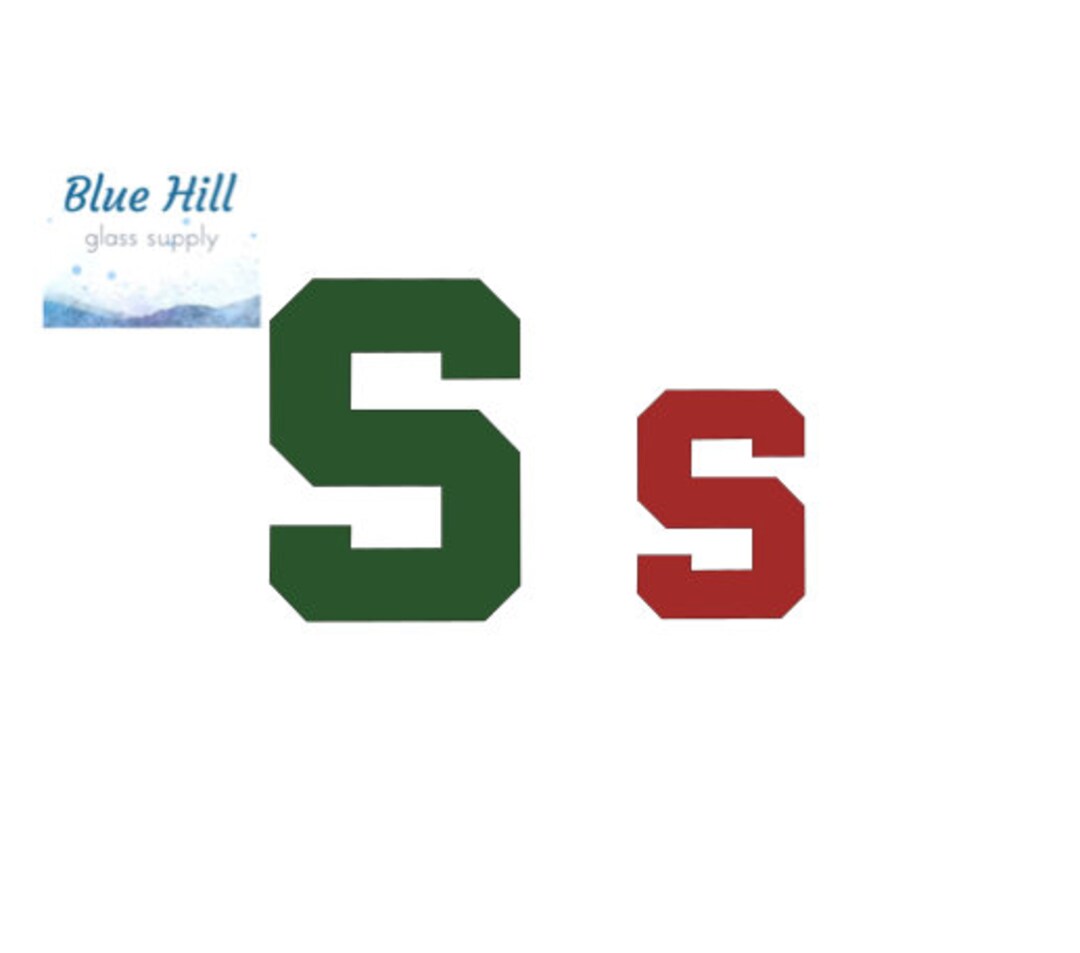 S Block Font Precut Glass Letters - State Font - College - University ...