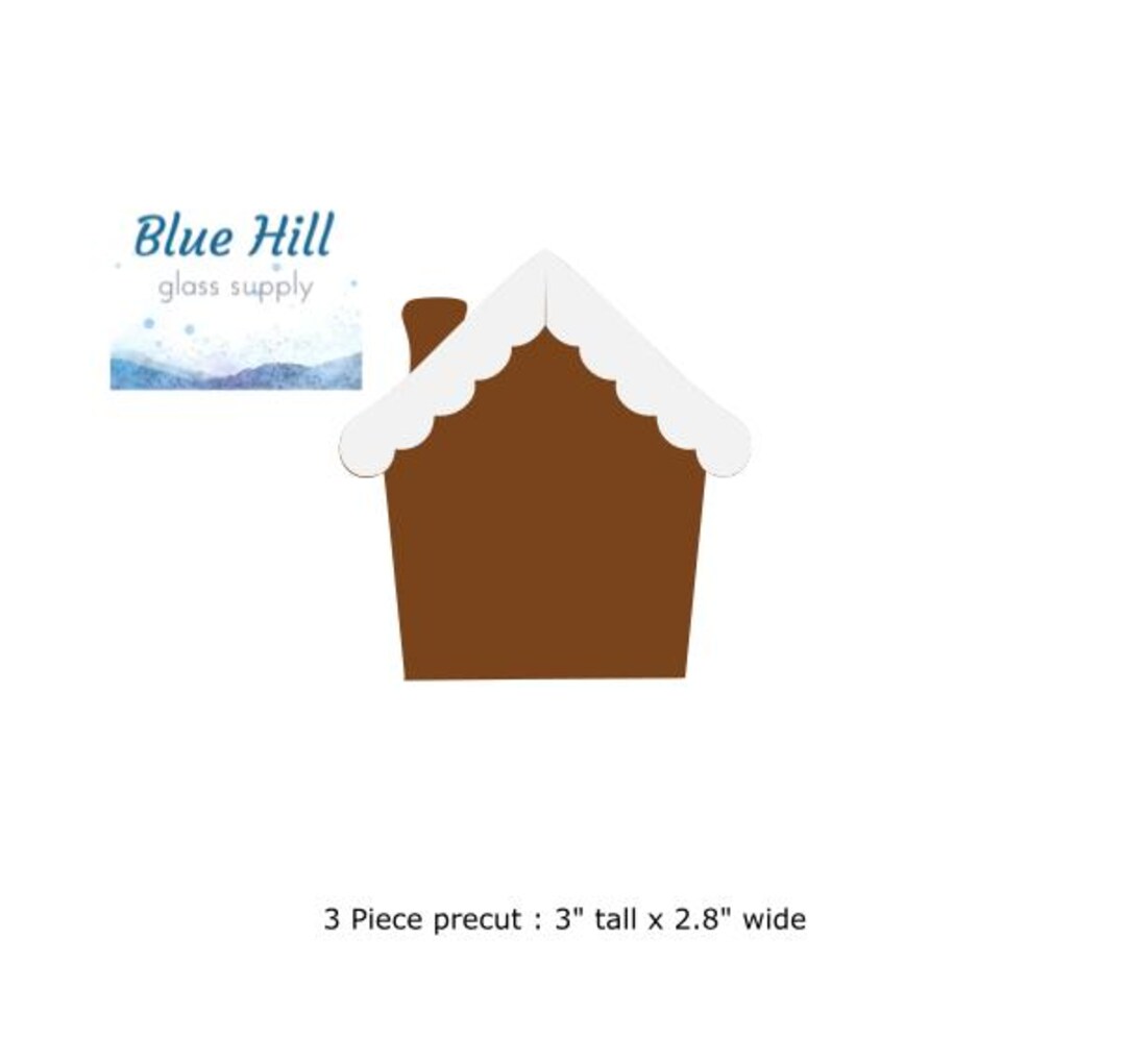 Gingerbread House Precut Glass Shape - Ornaments - Fusible 90 and 96 ...