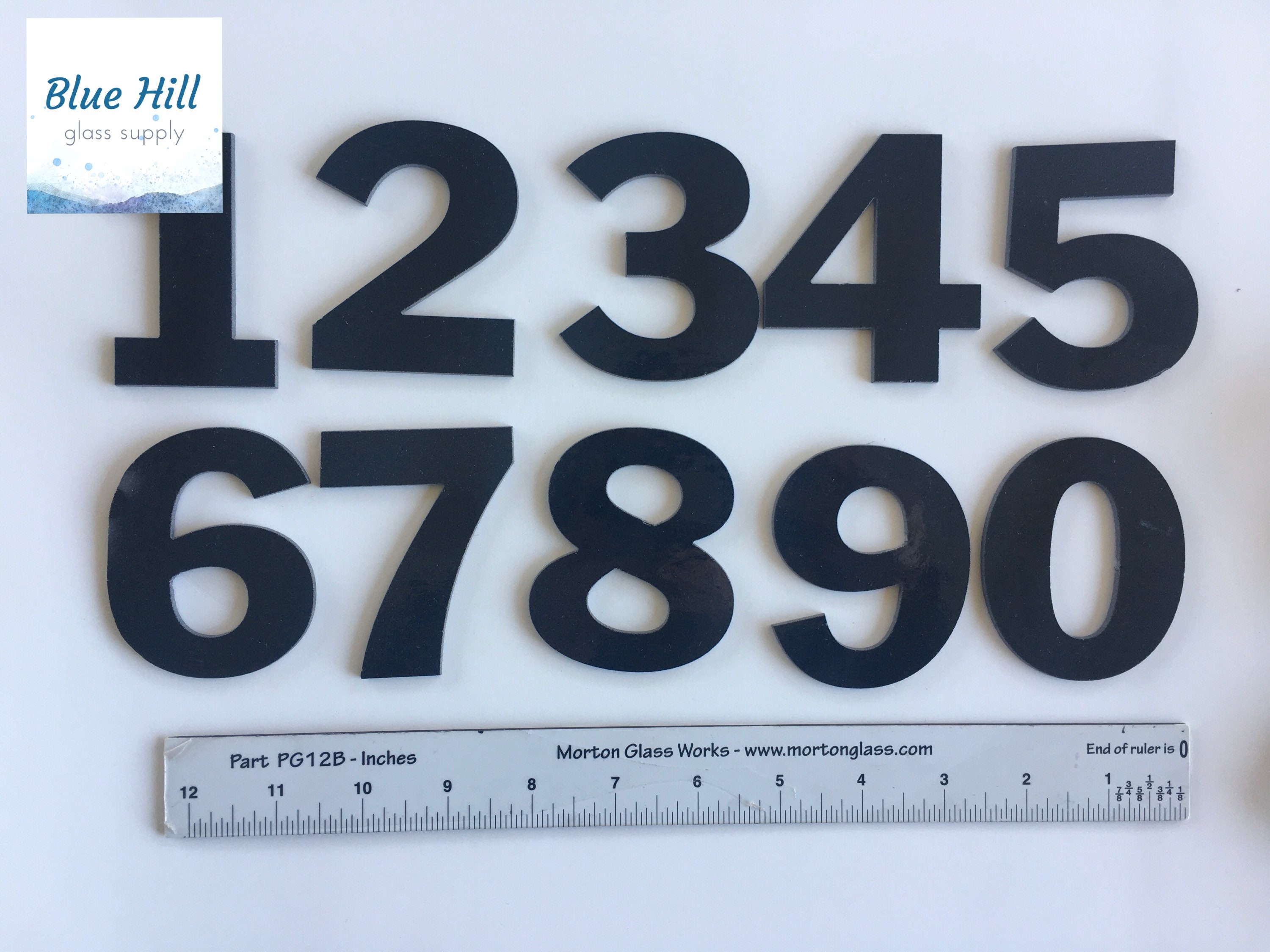 90 COE Precut Glass Numbers 1 2 3 | Etsy