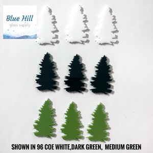 Pine Tree 3 Pack Precut Glass 96 COE Glass or 90 COE for Fusing ...