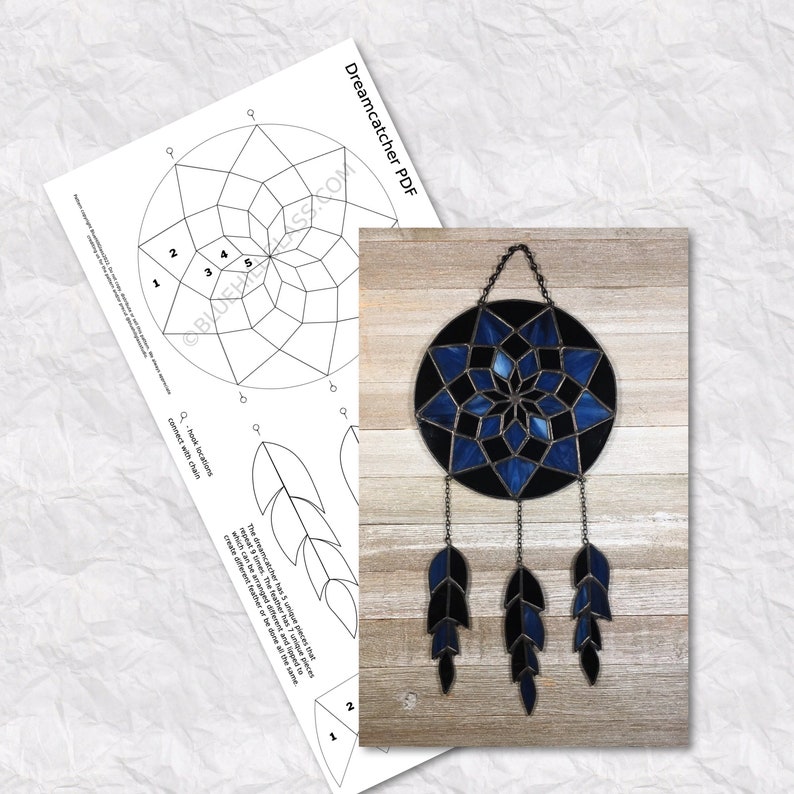 Dreamcatcher Stained Glass Pattern - Digital Download Only - Stained ...