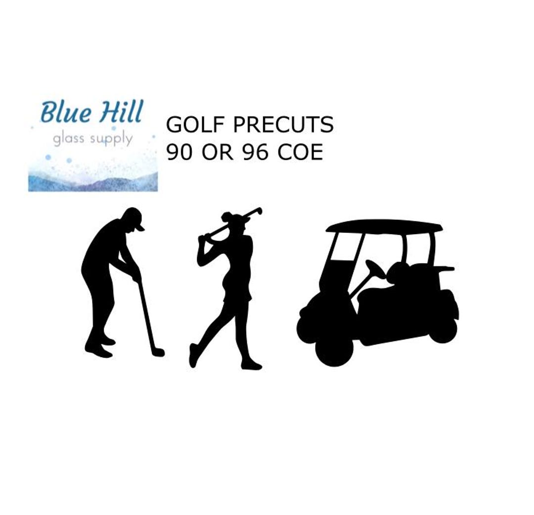 Golf Precut Glass Shape - Golfer - Golf Cart Precut - Sport - for ...